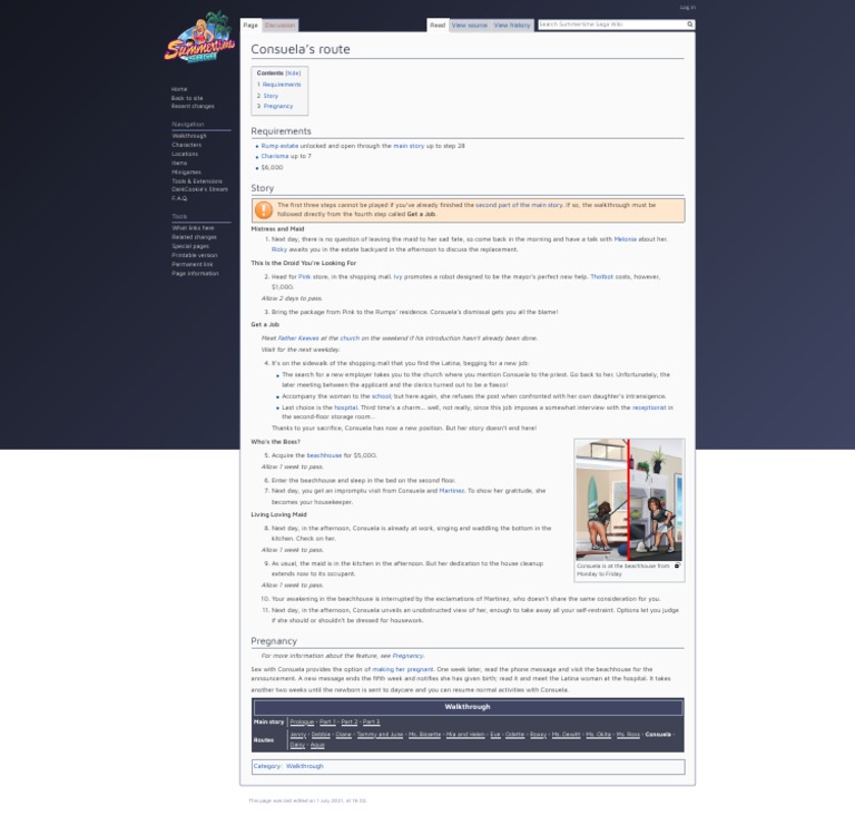 Consuela's Route - Summertime Saga Wiki | PDF