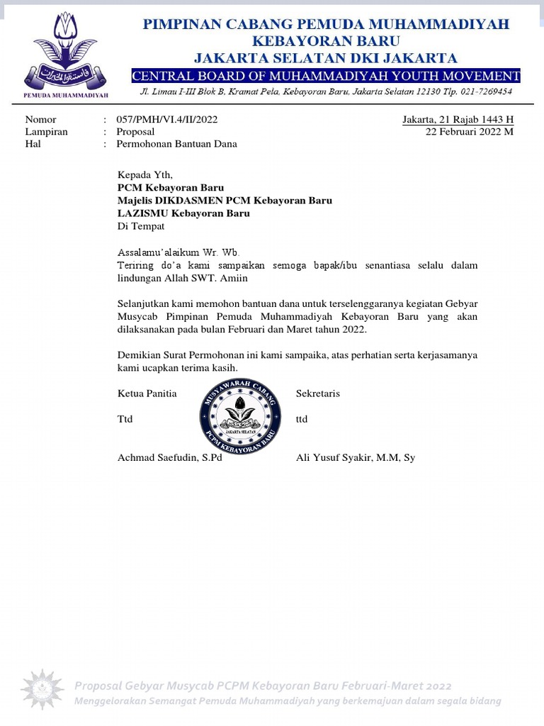 PROPOSAL Gebyar Musycab PCPM Keb. Baru | PDF