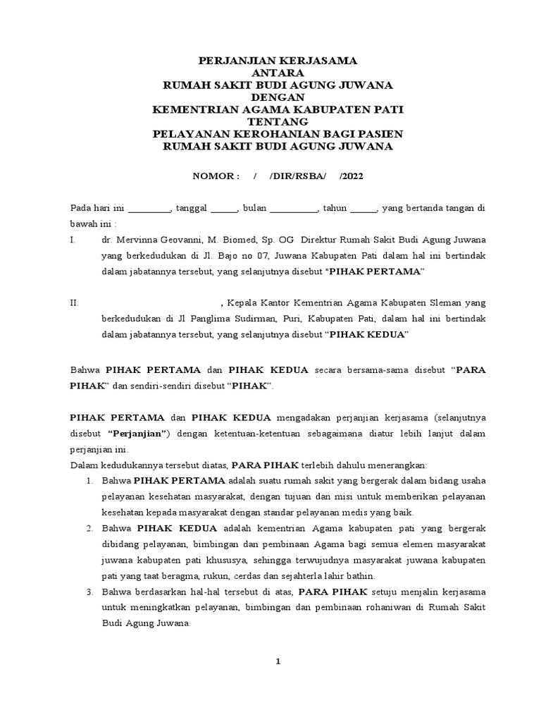 MOU DG Kemenag | PDF