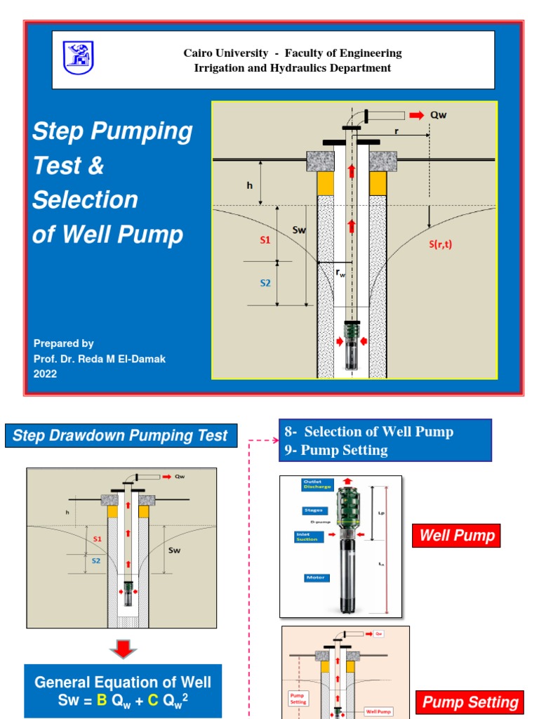 Lecture 4 Step Pumping Test Selection of Well Pump | PDF | Pipe (Fluid ...