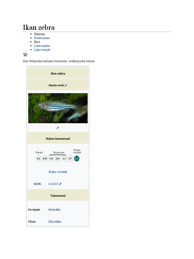 Karakteristik dan Habitat Ikan Zebra | PDF | Griya & Taman | Kesehatan ...