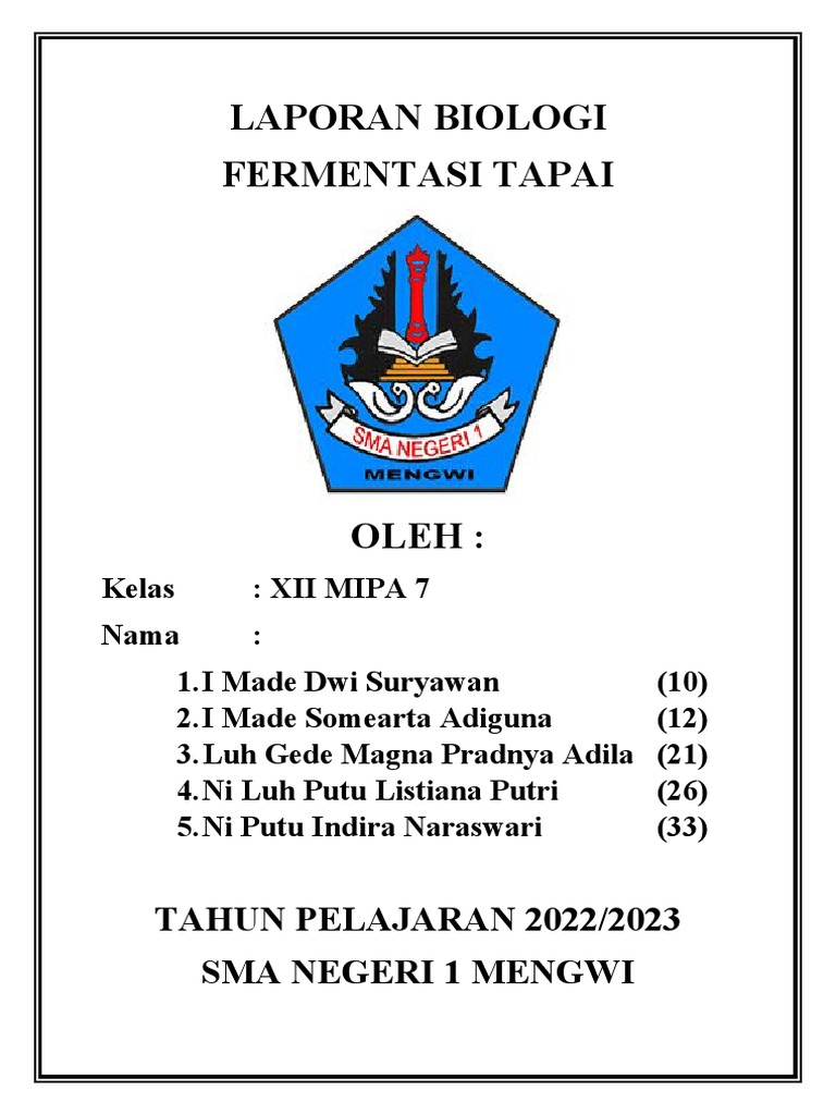 Laporan Biologi Fermentasi Tapai | PDF