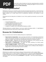 Globalisation - Revision - BBC Bitesize Notes | PDF | Fair Trade ...