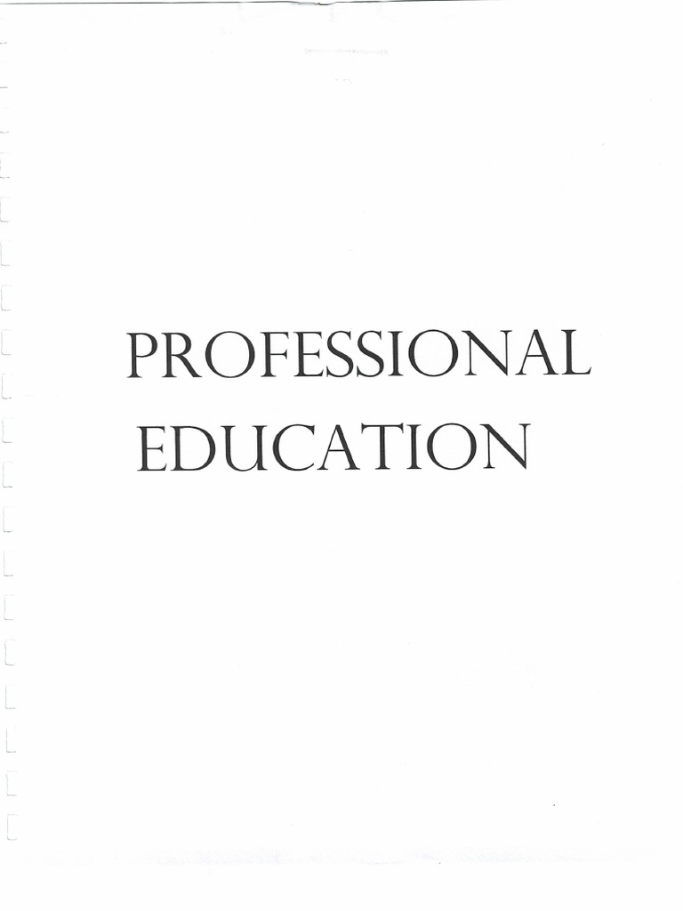 Prof Ed Front Pages | PDF