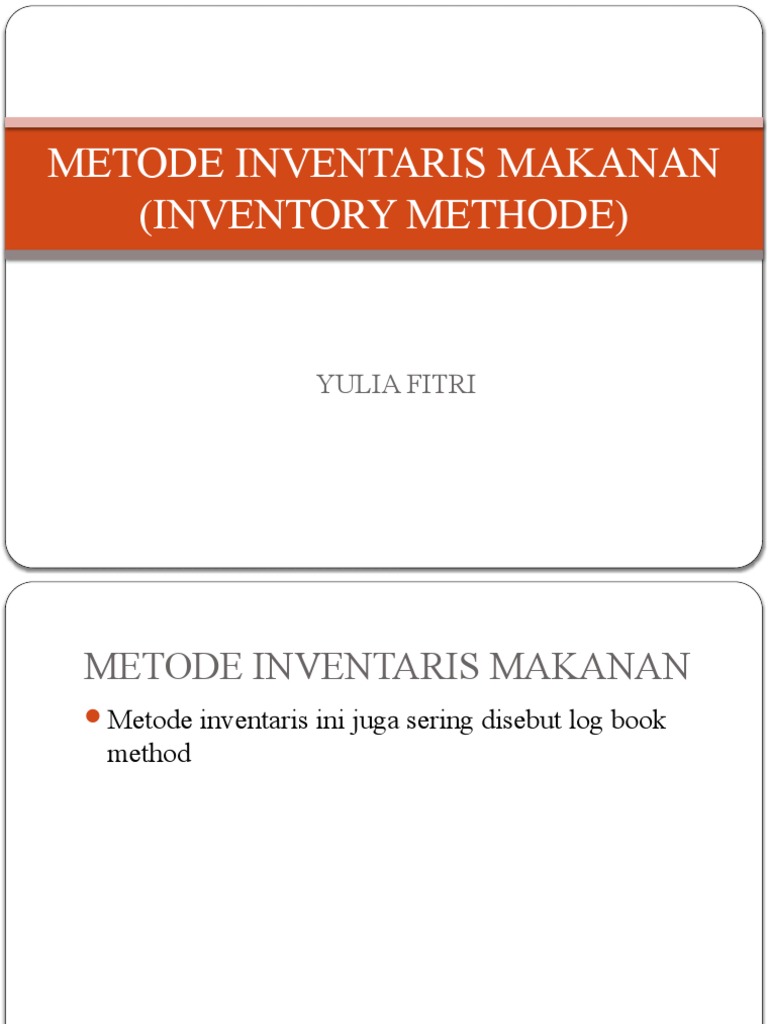 2.metode Inventaris Makanan (Food List) | PDF