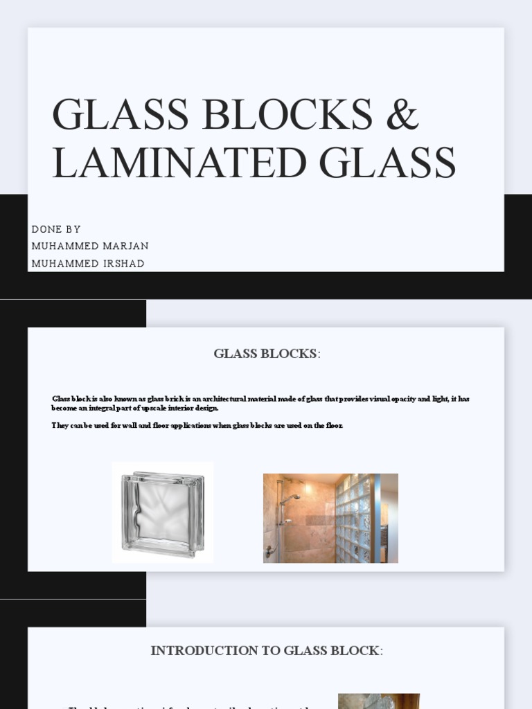 Glass Blocks & Laminated Glass | PDF | Glasses | Window