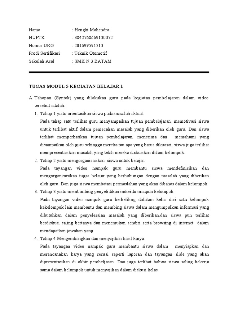 Tugas Modul 5 KB 1 | PDF