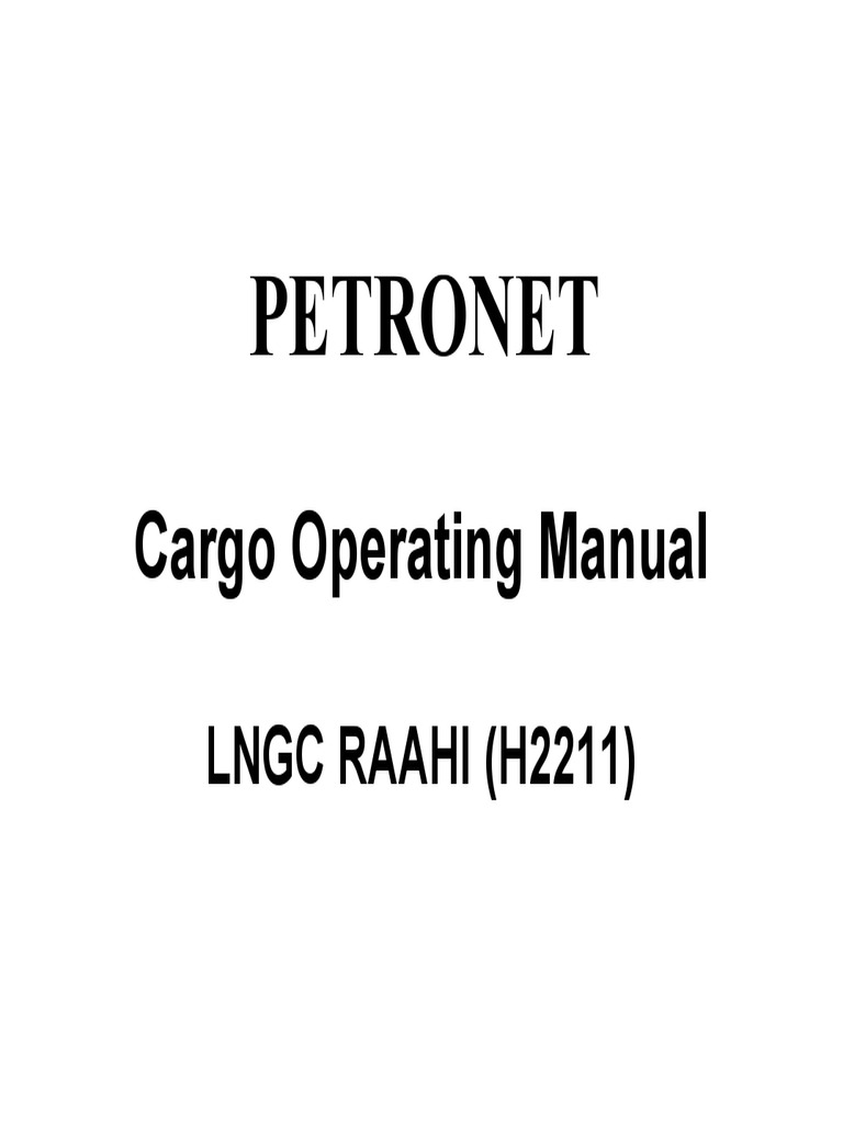 LNGC RAAHI Cargo Manual Guide | PDF | Manufactured Goods | Chemical ...