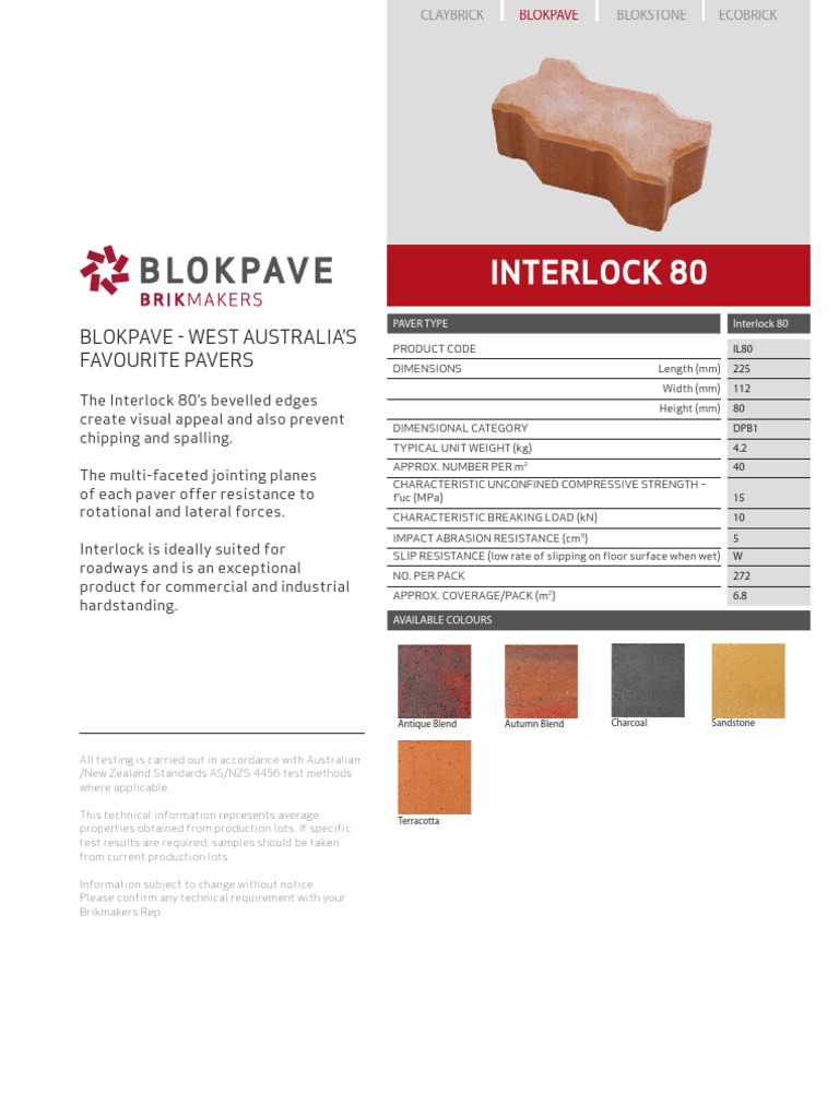 Brikmakers Interlock Il80-Tpp | PDF | Home & Garden | Technology ...