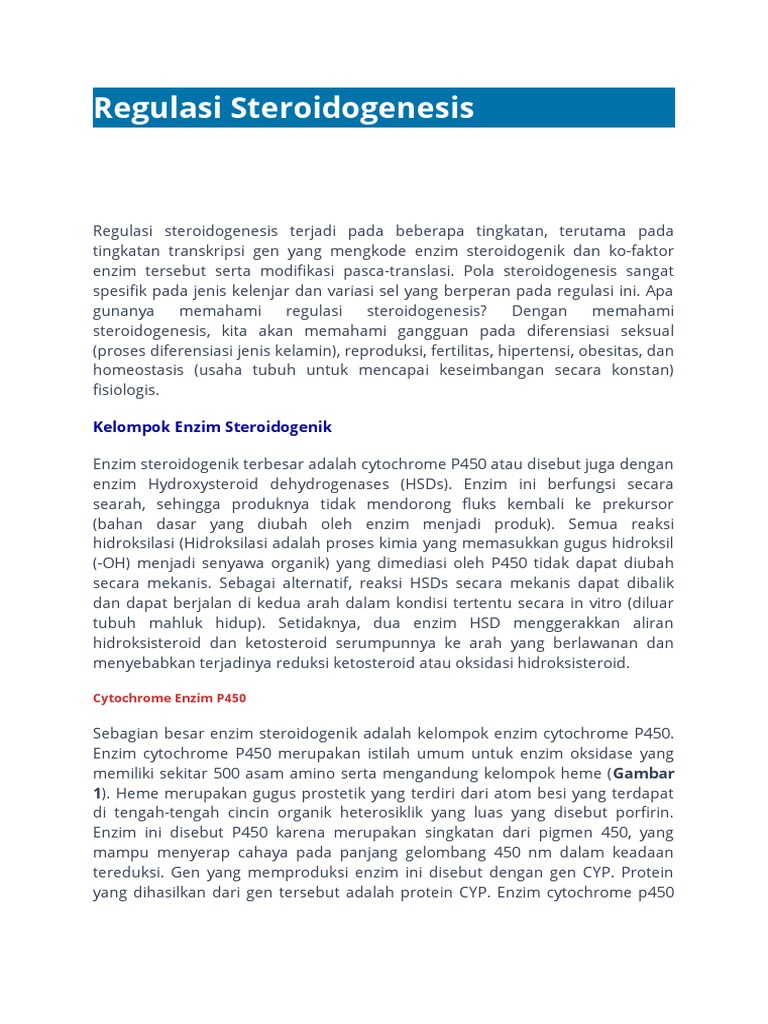 Regulasi Steroidogenesis | PDF | Pengembangan Diri | Kesehatan Holistik