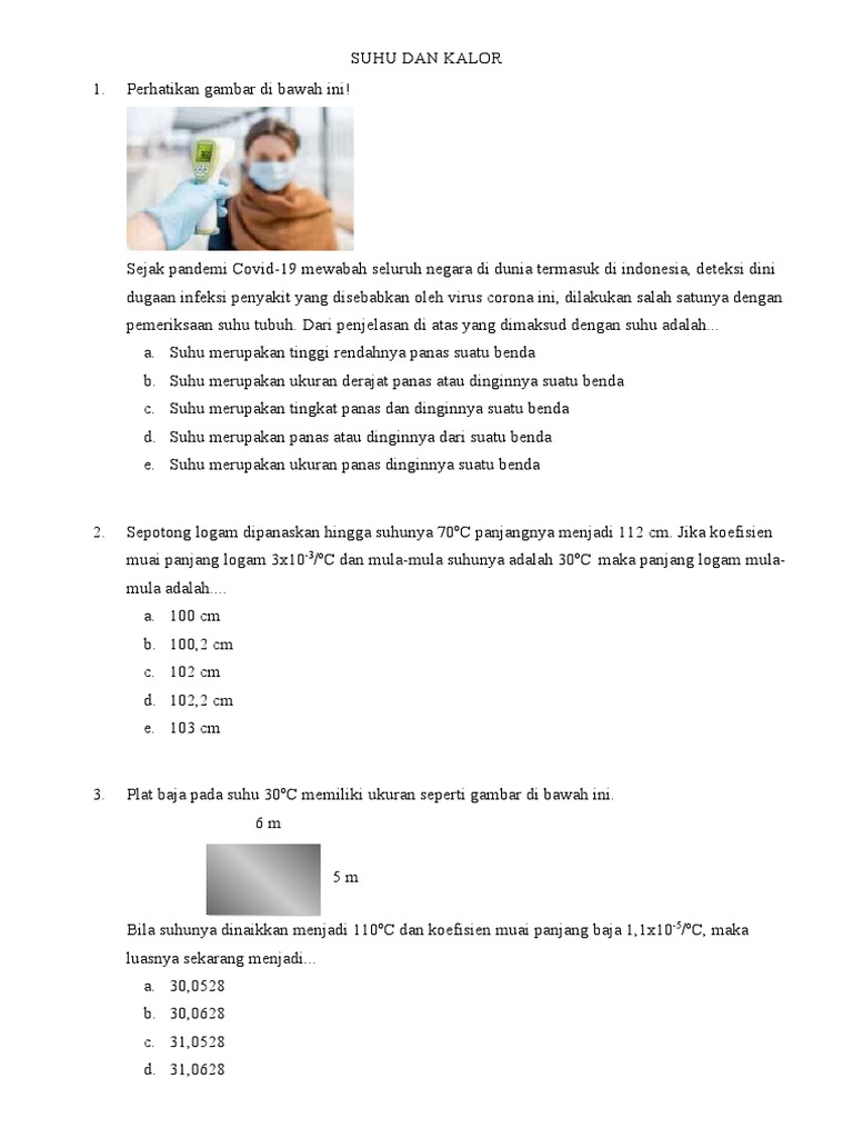 Soal Suhu Dan Kalor | PDF