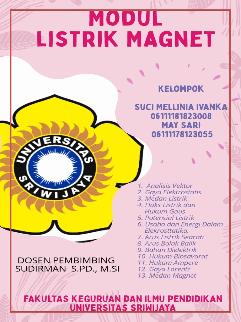 Modul Listrik Magnet Universitas Sriwijaya | PDF