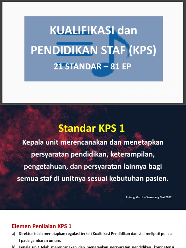 Standar Lengkap KPS 2022 | PDF