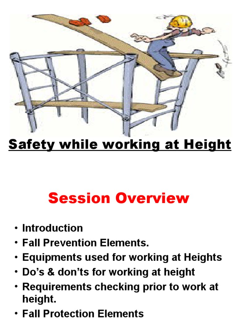 Working at Height Safety Guidelines | PDF | Scaffolding | Stairs