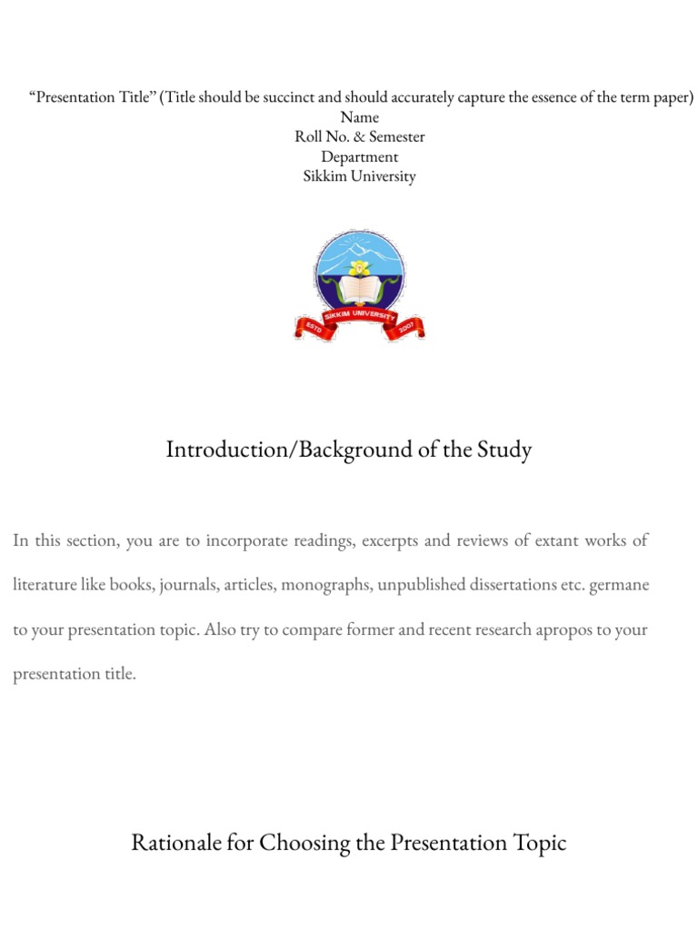 Presentation Template | PDF