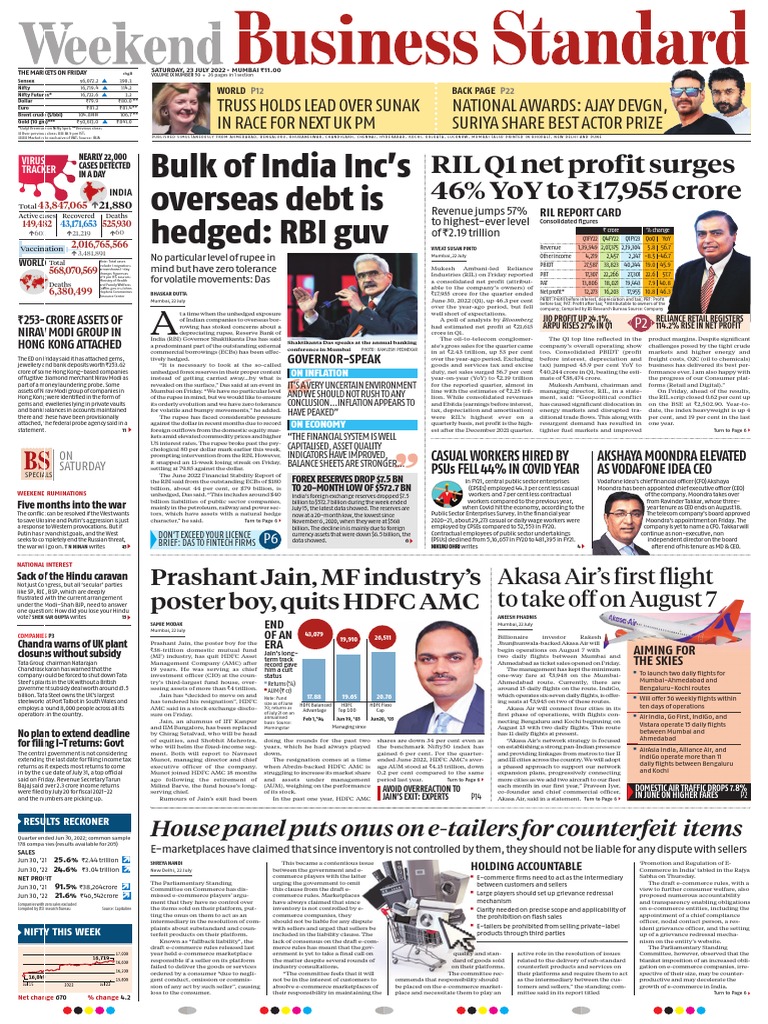 Business Standard English Mumbai | PDF | Reserve Bank Of India | Business