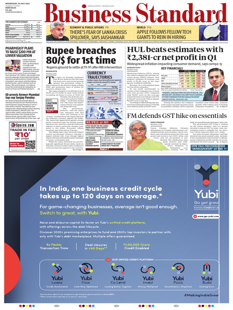 Business Standard English Delhi | PDF | Reserve Bank Of India | Economies