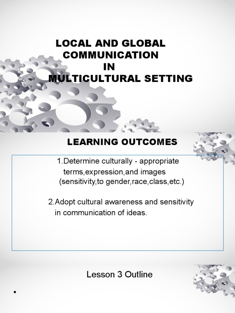 Local and Global Communication | PDF | Multiculturalism | Communication