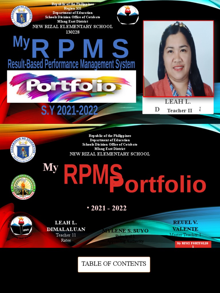 My RPMS Portfolio. 2021 2022 | PDF | Learning | Educational Assessment