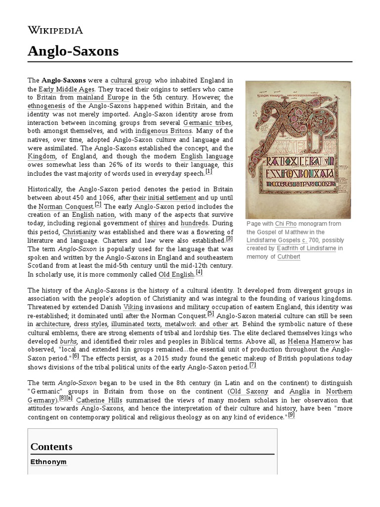 Anglo Saxons | PDF | Anglo Saxons | Wessex