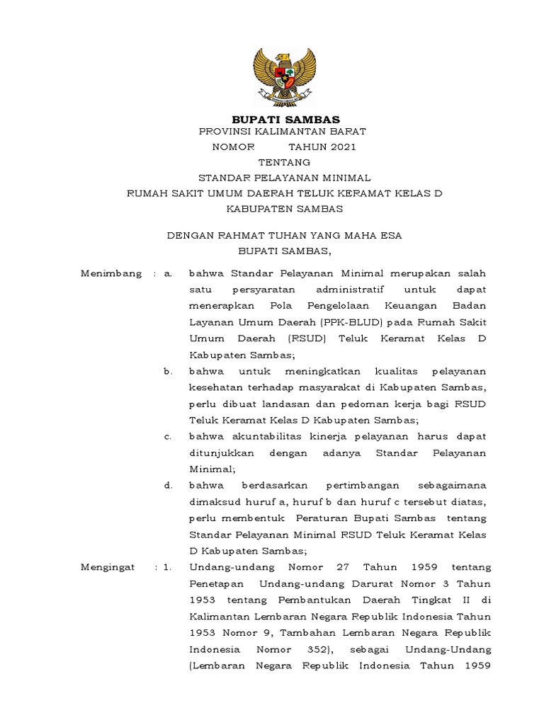 Perbup SPM Rsudtk Fix | PDF