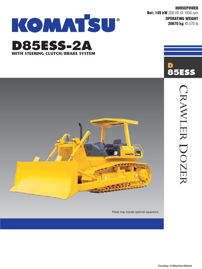 D85ESS-2A: With Steering Clutch/Brake System | PDF | Horsepower | Clutch