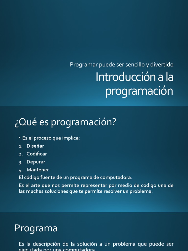 Introducción A La Programación - Conceptos | PDF | Lenguaje de ...