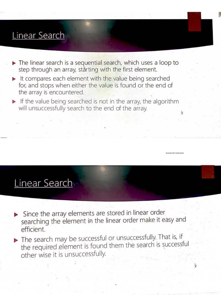 Linear and Binary Search | PDF