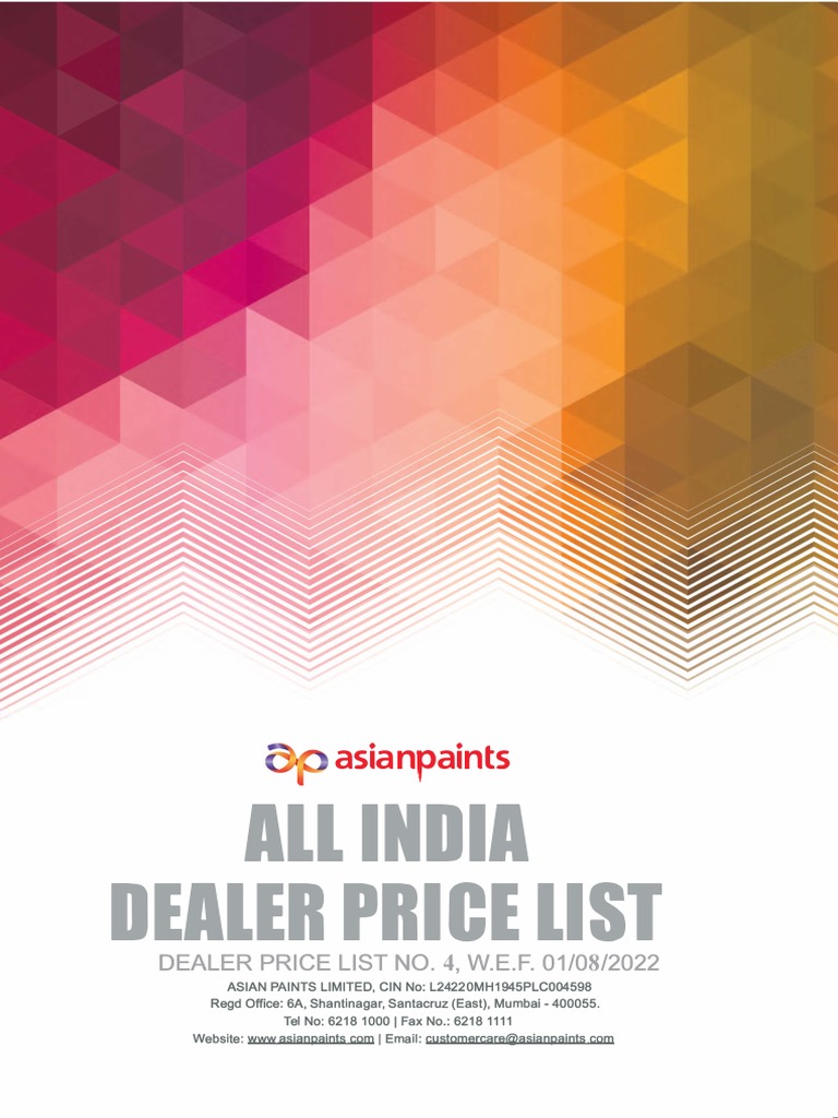 All India Dealer Price List wef 01.08.2022 | PDF | Value Added Tax | Brown
