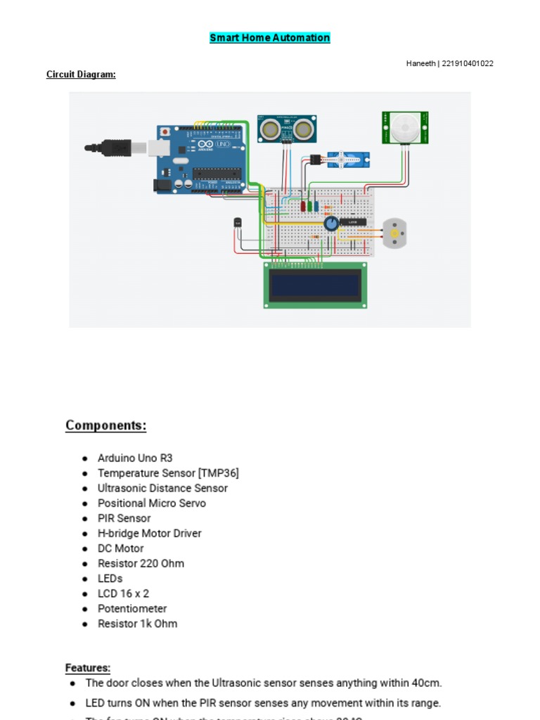 Smart Home Automation: Circuit Diagram | PDF | Computers | Technology ...
