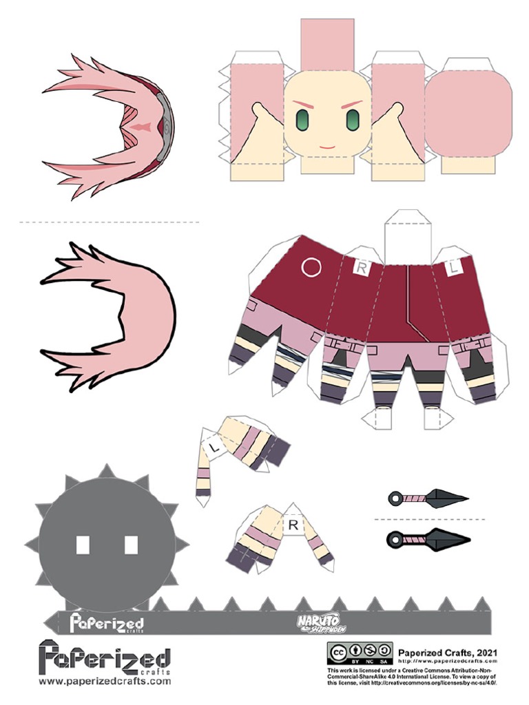 Naruto - Shippuden - Sakura Haruno Papercraft | PDF