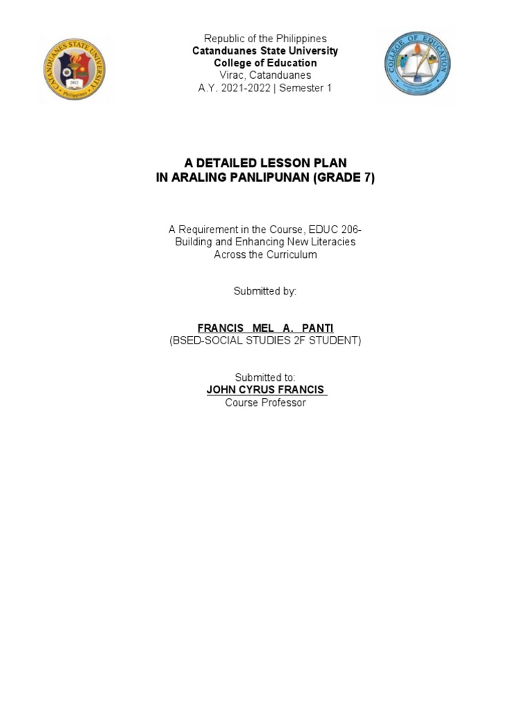 Final Detailed Lesson Plan Pdf