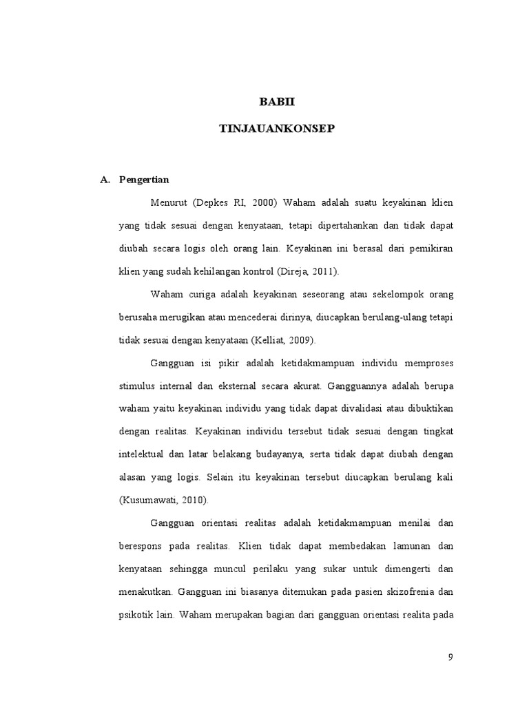 Keperawatan Jiwa - Waham | PDF | Karier & Perkembangan | Pengembangan Diri