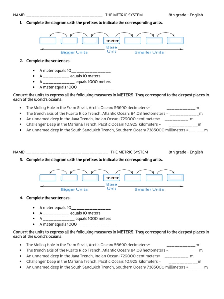 Metric System Quiz | PDF