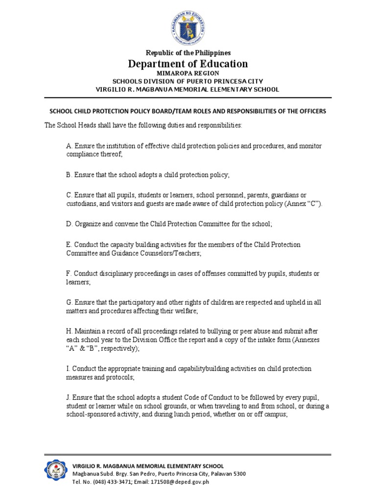 Child Protection Policy Roles and Regu | PDF | Child Protection | Justice