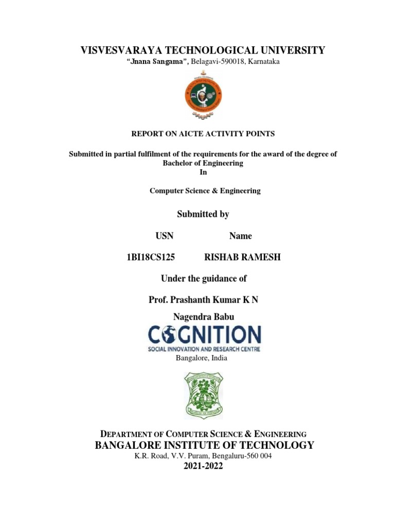 AICTE REPORT FINAL Rishab 125 | PDF | Waste Management | Waste