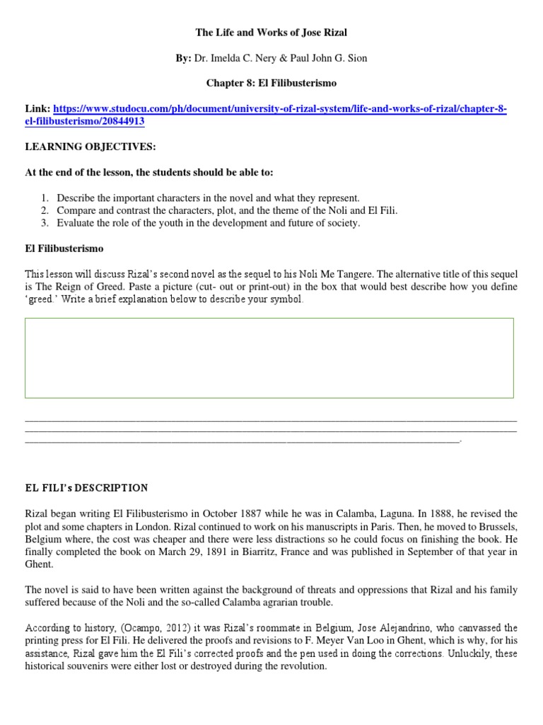 Chapter 8 El Fili | PDF | Philippines