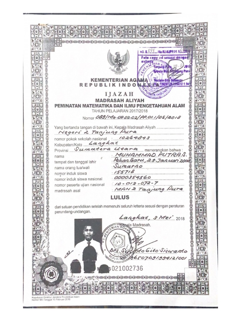 FC Ijazah Cap Basah | PDF