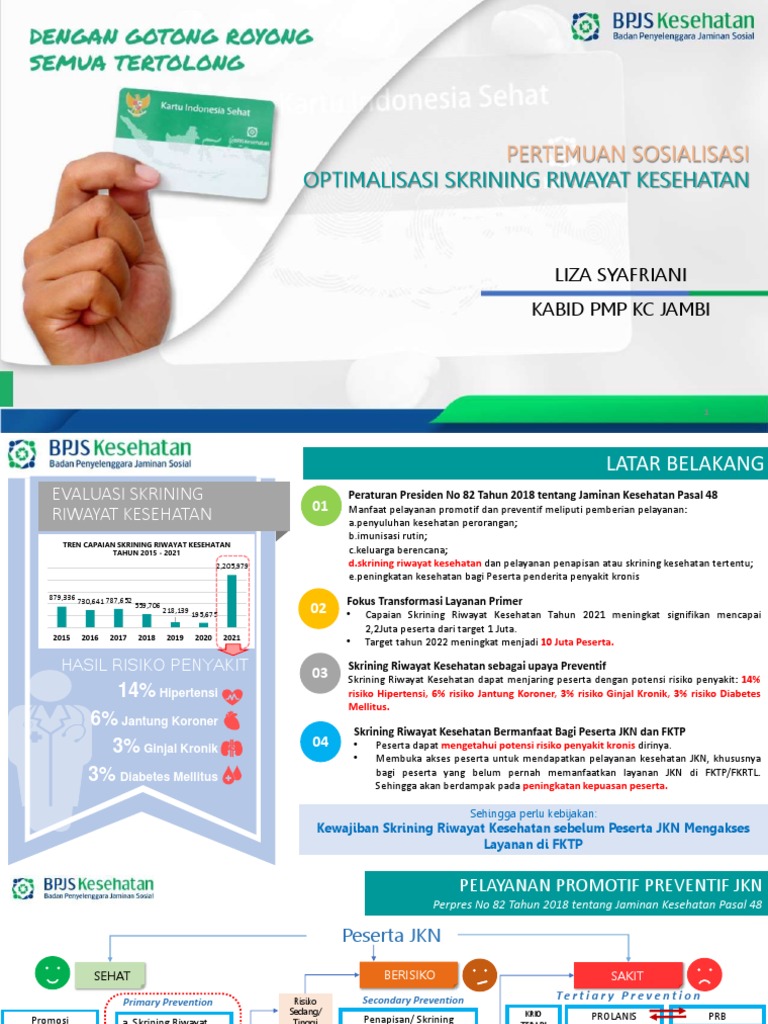 MATERI SKRINING RIWAYAT KESEHATAN DI FKTP PEMERINTAH PPTX Selasa | PDF