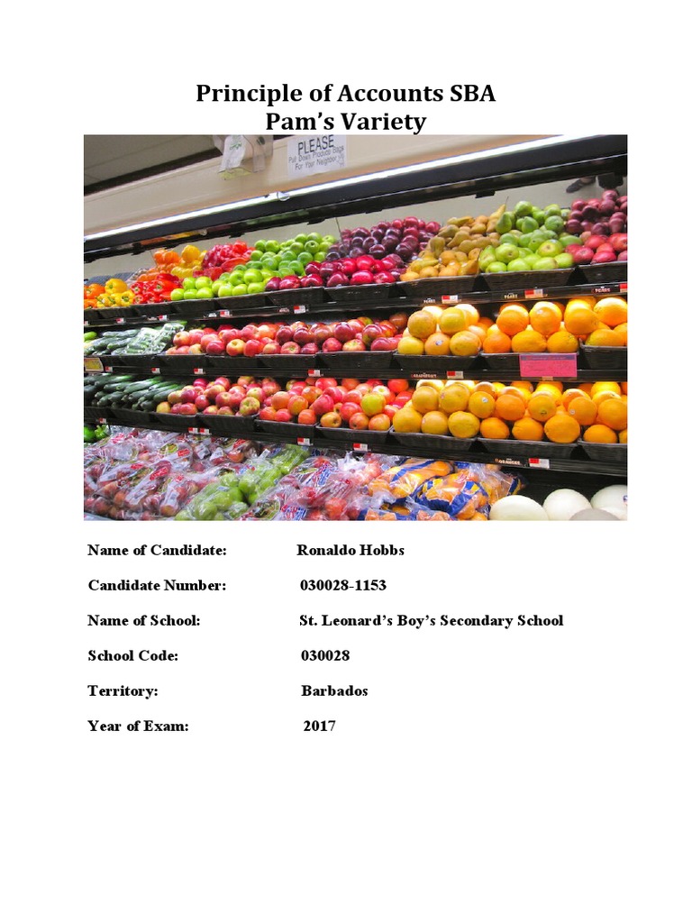 Principle of Accounts SBA | PDF | Working Capital | Balance Sheet