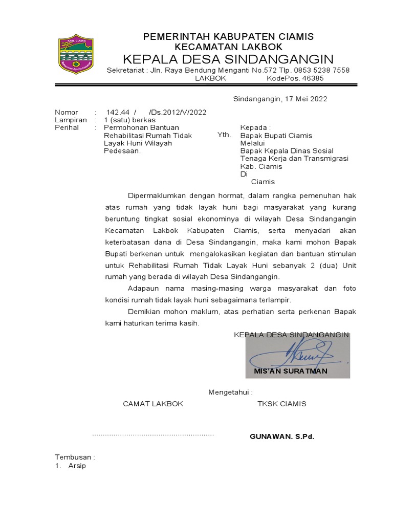 Proposal Rutilahu Kota 2017 Cigembor | PDF