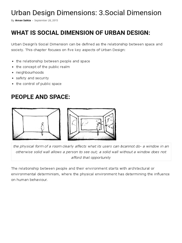 Urban Design Dimensions: Exploring the Social, Public, and Safety ...