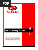 Server. Training Manual | PDF | Waiting Staff | Restaurants