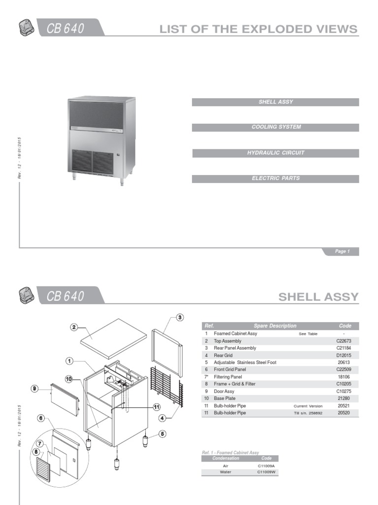 List of The Exploded Views: Shell Assy | PDF | Pump | Valve