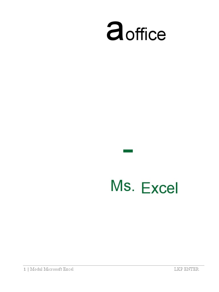 Modul Panduan Microsoft Excel 2016 | PDF