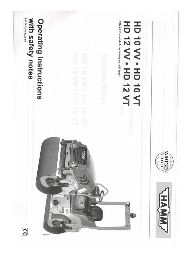 Manual Vibro Hamm | PDF