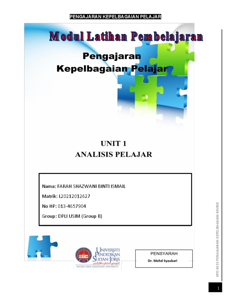 Modul 1 Unit 1 Analisis Pelajar | PDF