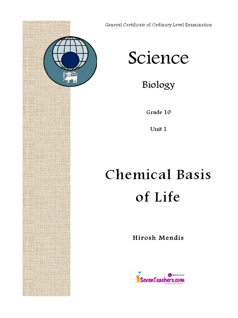 Chemical Basis of Life for Grade 10 | PDF | Carbohydrates | Glucose