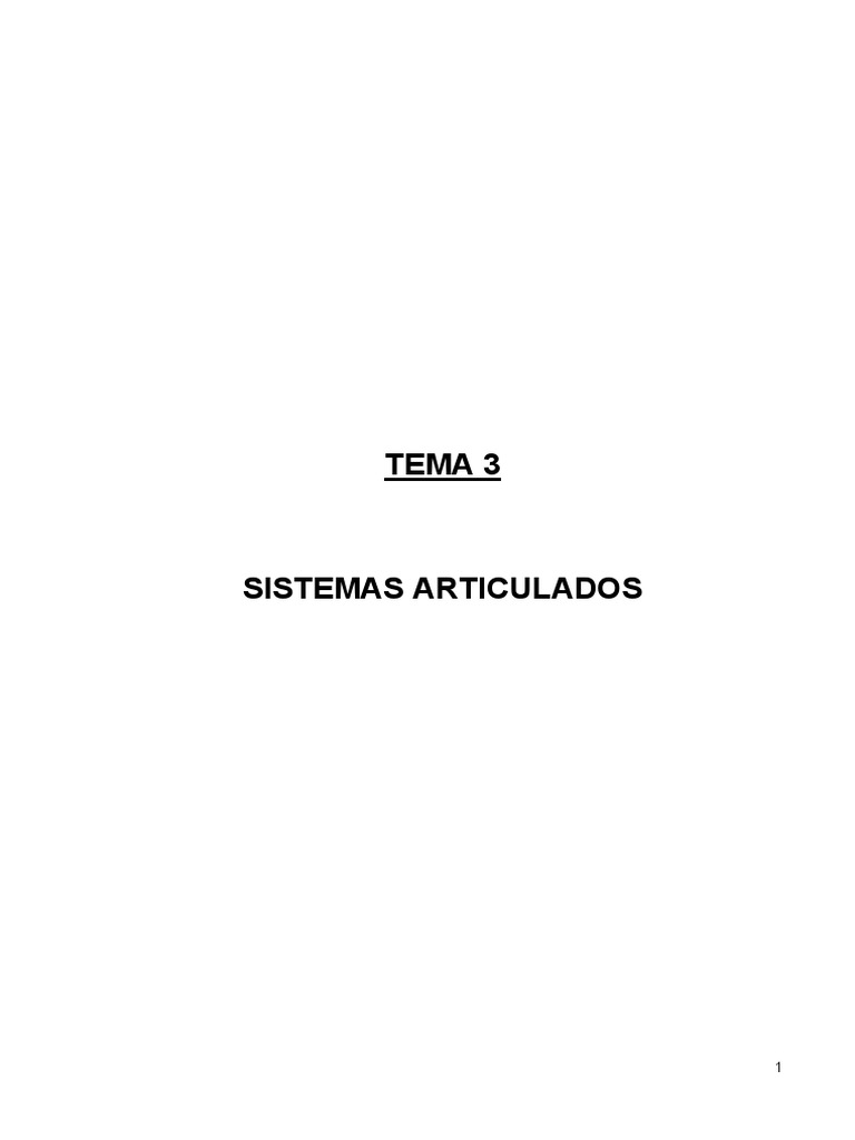 Tema 3 (Sistemas Articulados) | PDF | Braguero | Mecánica