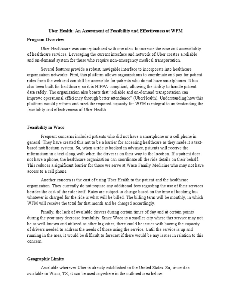 Uber Healthcare | PDF | Health Care | Patient